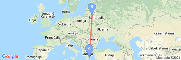 Atėnai - Vilnius atstumas | Zemelapis.lt