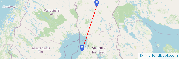 Sodankyla oro uostas - Rahė atstumas | Zemelapis.lt