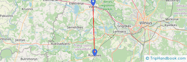 Vievis - Rūdiškės atstumas | Zemelapis.lt